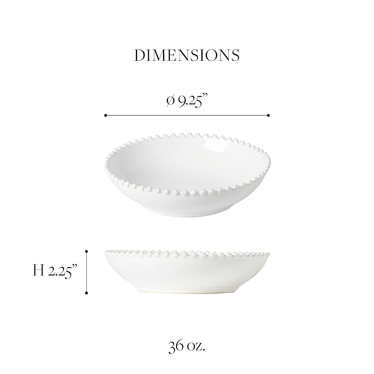 Costa Nova Ceramic Stoneware Soup & Pasta Bowl - Pearl Collection, White | Microwave & Dishwasher Safe Dinnerware | Food Safe Glazing | Restaurant Quality Tableware