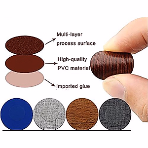 1080 Pieces Adhesive Screw Hole Covers Stickers PVC Cover Caps 20 Colors Waterproof Wood Textured Cover for Wall Cabinets Desk Screws Furniture Repairing