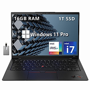 2022 Lenovo 14" WUXGA FHD ThinkPad X1 Carbon Gen 10 Touchscreen Laptop, Intel 12th Core i7-1260P, 16GB RAM, 1TB PCIe SSD, Iris Xe Graphics, Low Blue Light, Windows 11 Pro, Black, 32GB USB Card