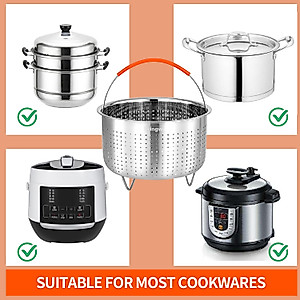 Steamer Basket for Instant Pot, Vegetable Steamer Basket Stainless Steel Steamer Basket Insert for Pots (6qt)