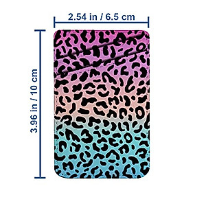 Diascia Pack of 2 - Cellphone Stick on Leather Cardholder ( Gradient Pink Blue Leopard Pattern Pattern ) ID Credit Card Pouch Wallet Pocket Sleeve
