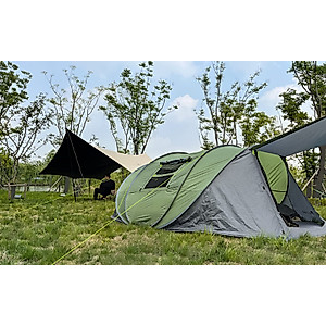 PALLYGO Easy Pop Up Tent 6 Person Tents for Camping Traveling Double Layer Waterproof Instant Family Camping Tents People Man Popup Tent Space for 2/3/4/5/6