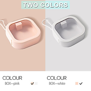 MaehSab 2PCS Hair Tie Organizer, Qtip Dispenser Portable Hair Tie Holder Organizer, Bathroom Storage Organizer Travel Accessories Organizer for Cotton Swabs, Hair clip, Hair pin