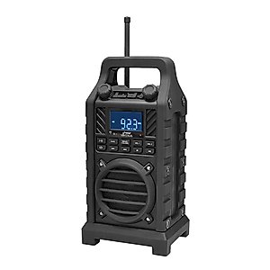 Pyle PWPBT250BK Rugged and Portable Bluetooth Speaker with FM Radio, USB/SD Readers and Built-in Rechargeable Battery (Black)