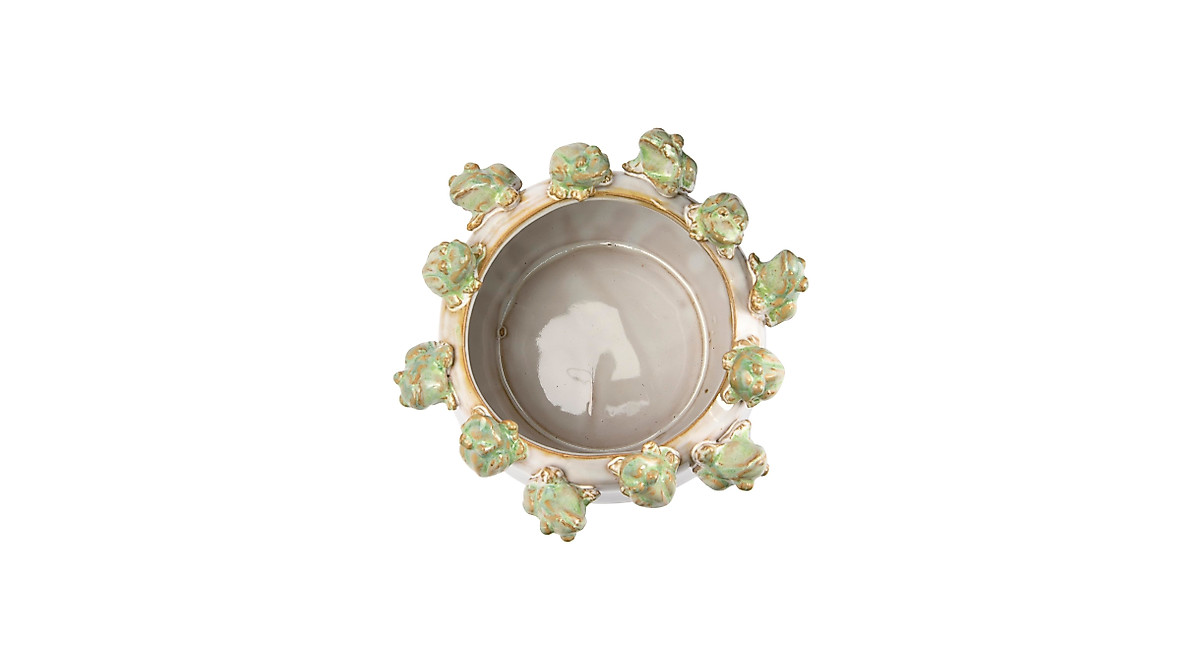 Creative Co-Op Frog Planter - Charming Stoneware Accent