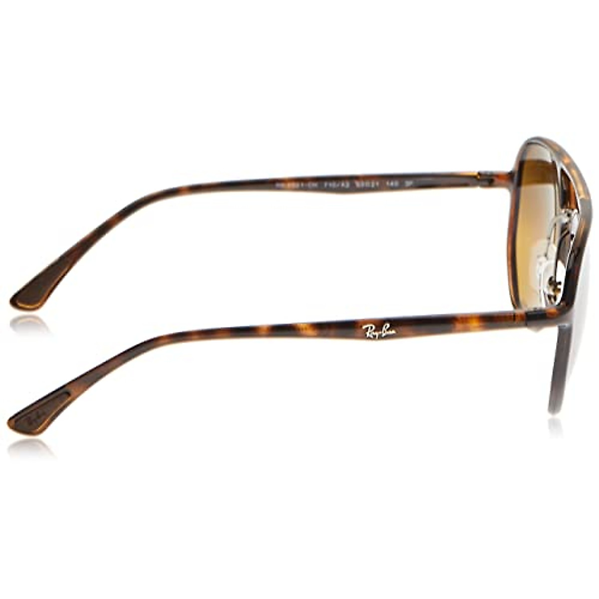 Ray-Ban Rb4321ch Chromance Hexagonal Sunglasses, Light Havana/Polarized Brown Mirrored Grey Gradient, 53 mm