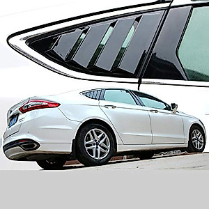 ruihe 2pc Shiny Black Rear Quarter Panel Window Side Louvers Vent Fit for Ford Fusion Mondeo 4D Hybrid Energi 2013 2014 2015 2016 2017 2018 2019 2020
