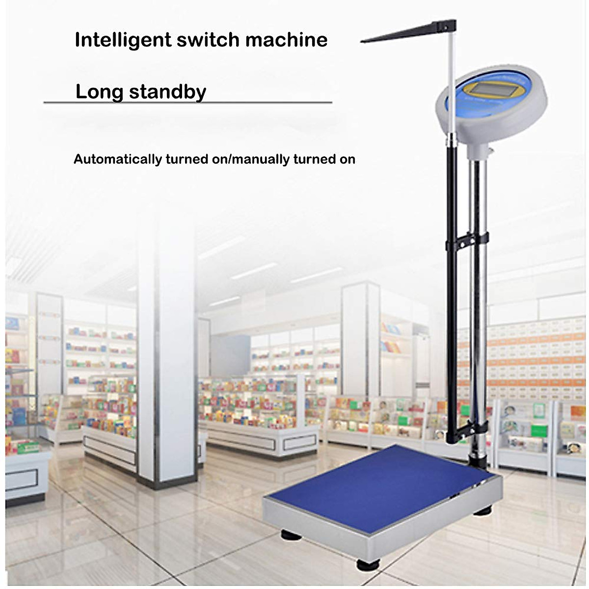 Digital Health Scale with Height Rod, Electronic Height and Weight Physician Scale Capacity, 150kg Capacity