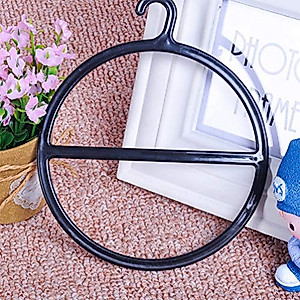 TOPBATHY 10Pcs Scarf Hanging Rings Scarf Hook Hanger Plastic Multifunctional Circle Hanger for Tie Belt