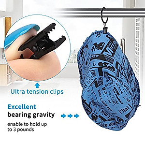 Skycase 40 Pack Curtain Rings,Metal Curtain Ring with Clips,Decorative Drapery 1.5 inch Interior Diameter Curtain Rod Clips Hangers for Bathroom, Living and Guest Room,Black