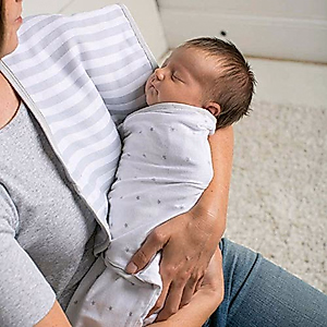 Baby Swaddle Blanket Adjustable for 0-3 Months - Newborn to Infant Baby Swaddle Wrap Set (3 Pack - Gray Cloud, Stripe, Stars) for Baby Boy Girl Gender Neutral Easy Swaddle by Ziggy Baby