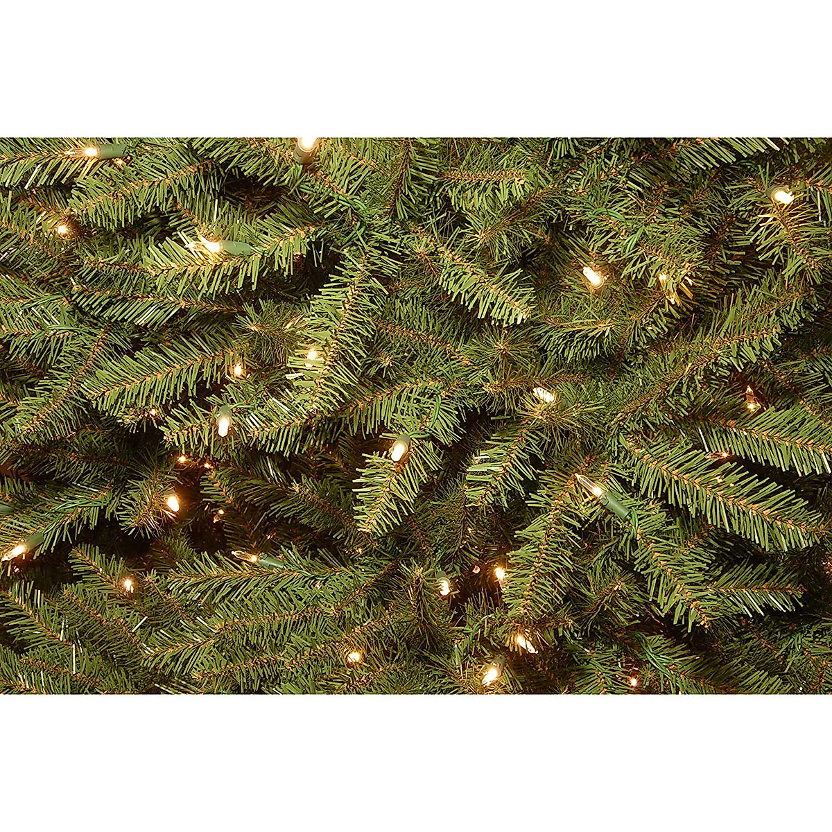 National Tree Company Pre-Lit Artificial Mini Christmas Tree, Green, Dunhill Fir, White Lights, Includes Stand, 4.5 Feet
