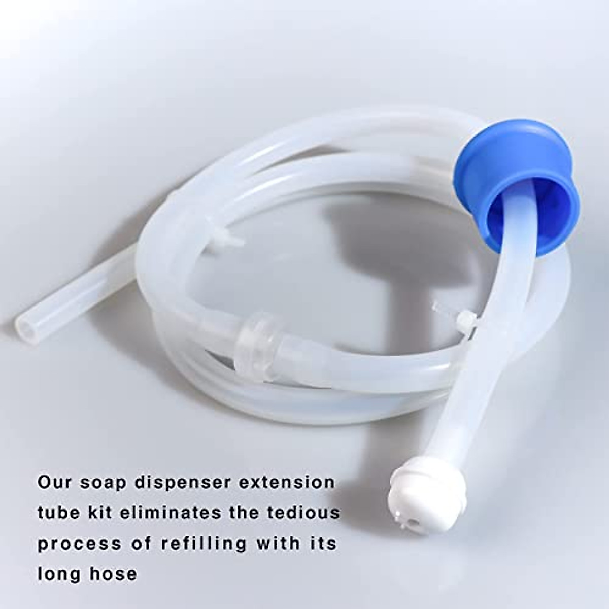 Sink Soap Dispenser Tube Kit, Soap Dispenser Pump for Kitchen Sink and Tube Kit, 40'' Tube Connects Directly to Soap Bottle, No More Refills