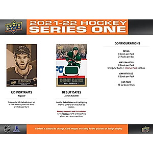 2021/22 Upper Deck Series 1 NHL Hockey BLASTER box (6 pks/bx)