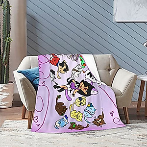 Super Soft Blanket Lightweight Cozy 3D Printed Flannel Throw Blankets for Kids Adults Gifts Sofa Bed 50"x40"