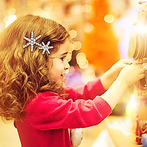 Wedding Hair Bobby Pins for Women Girls, Gold Snowflake Crystal Hair Clips, Elegant Hair Styling Accessories for Mothers Day Gift, 3PCS