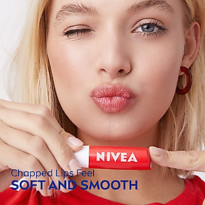 NIVEA Cheerful Cherry Gift Set, NIVEA Hand Cream with Jojoba Oil (2 x 2.6 Oz) + Cherry Lip Care Lip Balm Sticks (2 x 0.17 Oz)