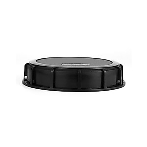 QWORK Black 6" Solid Cap Compatible with Mauser IBC Tote - High Density Polyethylene (HDPE) - Industrial-Grade Secure Seal - Resistant to Impact and Harsh Chemicals
