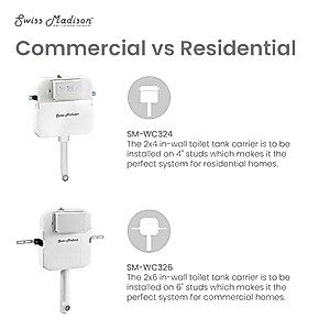 St. Tropez Back to Wall Concealed Tank Toilet Bowl, Black Hardware