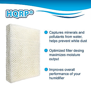 HQRP 4-pack Wick Filter compatible with Hunter 35617, 36516, 36517, 36518, 36316, 36317 Cool Mist Humidifiers, 31949 31947 HN1949 Replacement
