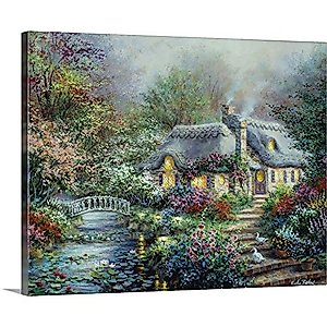 Little River Cottage Canvas Wall Art Print, Artwork