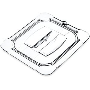 Carlisle FoodService Products 10310U07 StorPlus Sixth Size Polycarbonate Universal Handled Food Pan Lid, Clear