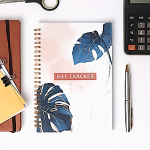 Miru Bill Payment Tracker. A5 Notebook Bill Planner with Spiral Binding and Back Pocket – Home Finance & Monthly Bill Payment Organizer, Logbook