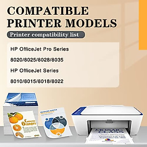 Clorisun 910 910XL Upgraded Ink Cartridge Compatible for HP 910 910XL with Newest Chip OfficeJet Pro 8025 8020 8035 8028 8022 8010 8015 8018 Printer (2Black)