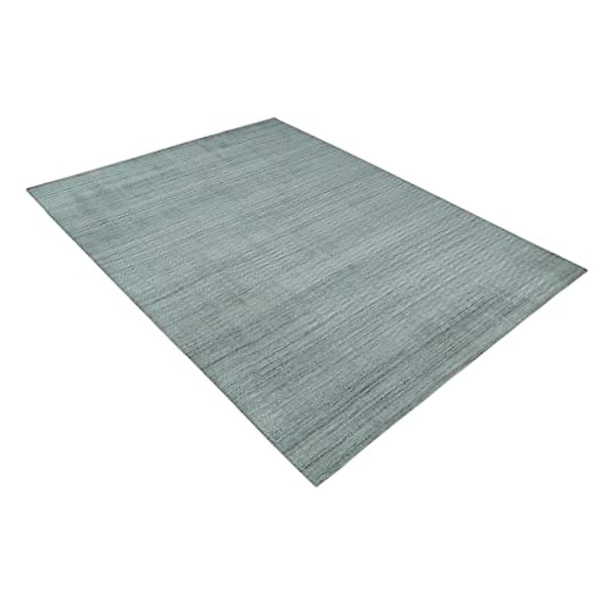 Artisan's Arc Hand Made Solid Scandinavian Blended Wool Flatwoven Area Rug, Silver, Gray and Brown, 8x10 | KE12810