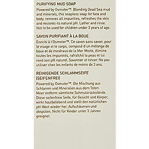 AHAVA Purifying Dead Sea Mud Soap - Face & Body Cleansing Bar to Purify the Skin, Enriched with Exclusive Mineral Blend of Dead Sea Osmoter and Dead Sea Mud, 3.4 Oz, (Packaging May Vary)