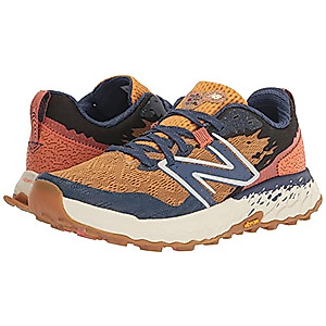 New Balance Women's Fresh Foam X Hierro V7 Trail Running Shoe, Golden Hour/Moon Shadow/Red Clay, 8.5