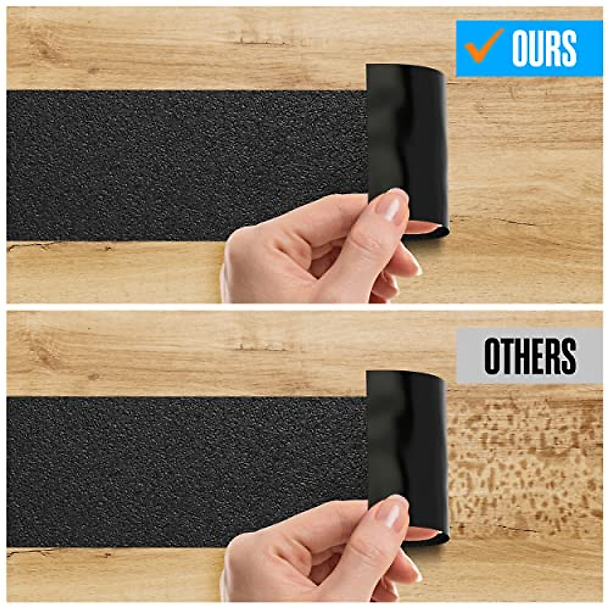 Houseables Grip Tape, Anti Slip, Traction, Friction, Grit, Skid, Treads, 2" x 60 Ft, Black, Adhesive Decking Strips, Non Abrasive for Safety, Steps, Stairs, Ramp, Skateboard, Outdoor, Ladder, Boat
