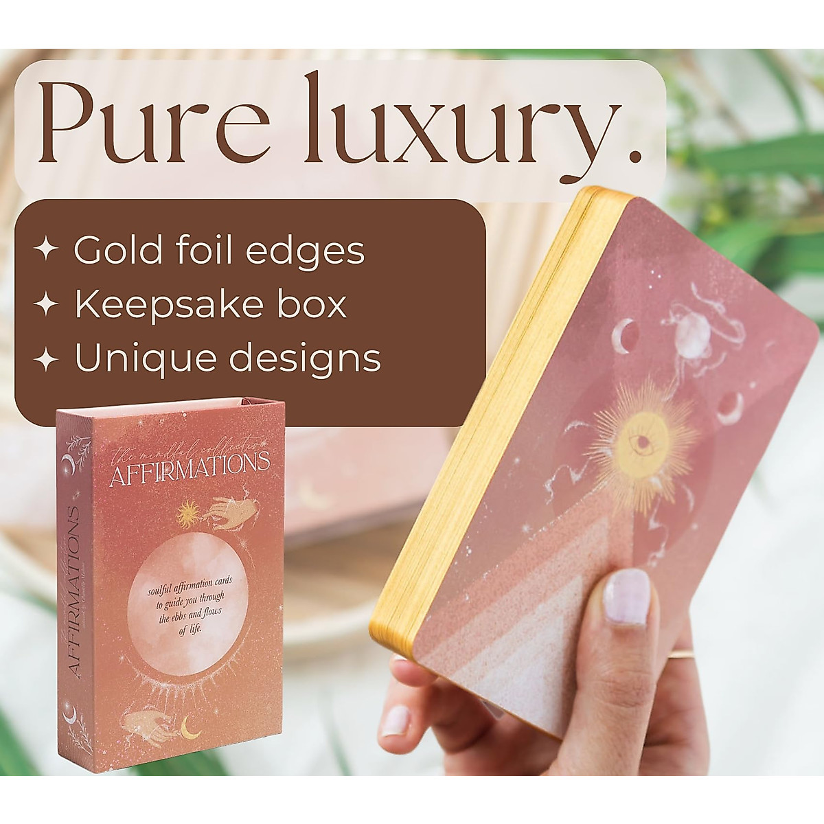 Daily Affirmation Cards for Women - Motivational Cards, Positive Affirmations Cards. Inspirational Manifestation Cards, Thoughtful Spiritual Gifts for Women, Self Care Inspirational Gifts for Women