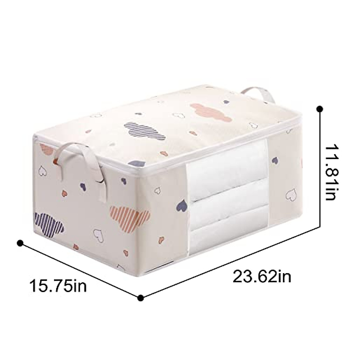 Vetitkima Storage Bags for Clothes, Comforter Storage Bag Folding Organizer Bag for King/Queen Comforters, Pillows, Blankets, Bedding/Quilt, Blanket, Duvet