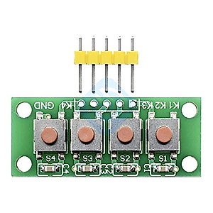 5Pin 1x4 4 Keys Button Keypad Keyboard Breadboard Module for Arduino DIY KIT Universal for Curriculum Graduation and Experiment