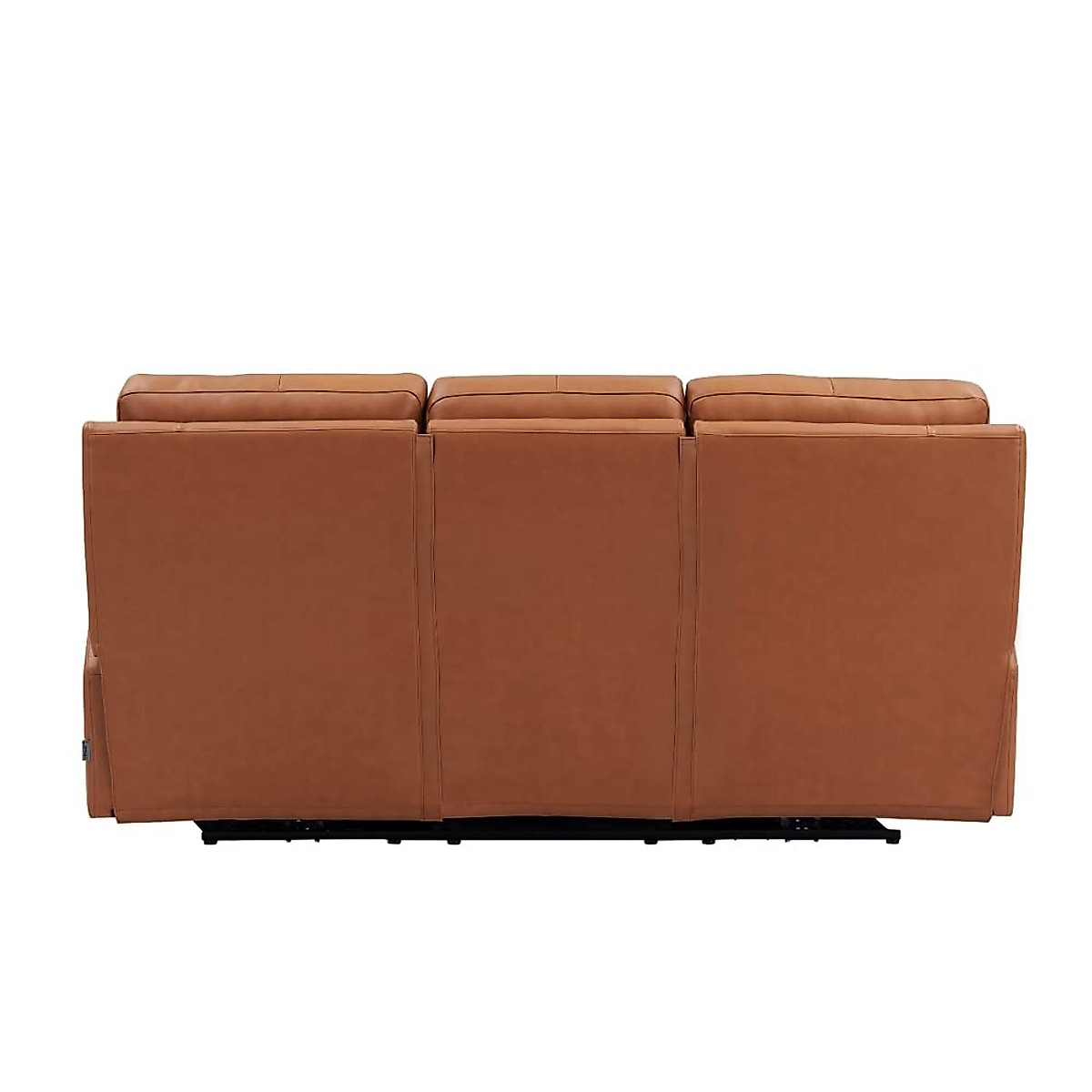 Hydeline Venice Zero Gravity Power Recline and Headrest Top Grain Leather Sofa Couch with Hidden Cup Holder, 86", Nutmeg Brown, Memory Foam, Pocket Coils and Control Panel