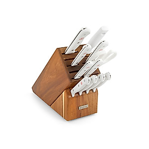 WÜSTHOF Gourmet White Twelve Piece Knife Block Set