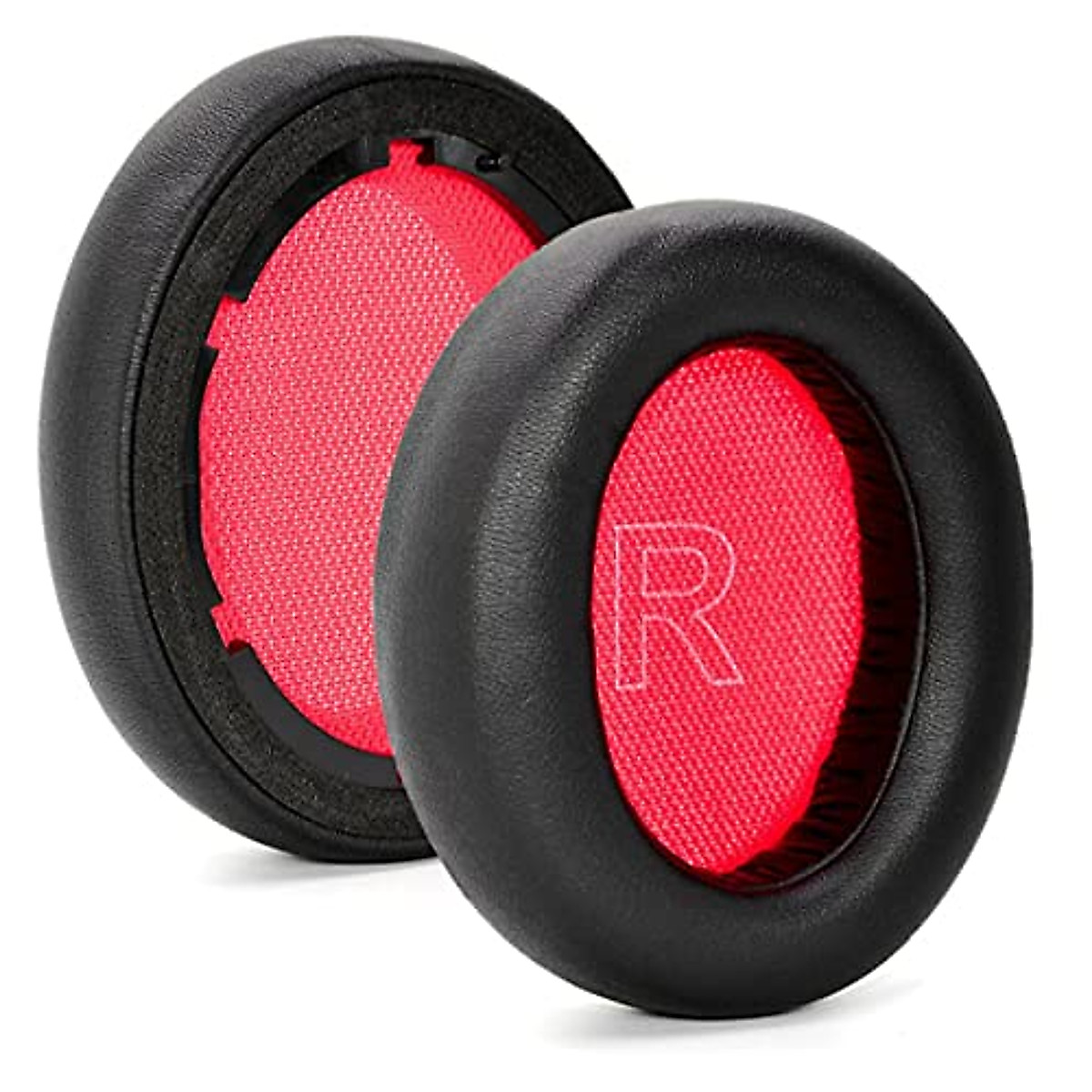 Replacement Earpads Cushions for Anker Soundcore Life Q10/Q10 BT Headphones,Protein Skin Memory Foam Soundcore Life Q10 Earpads Cushions(Black Red)