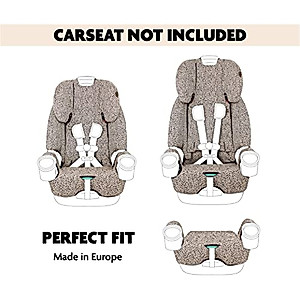 UKJE Protective Car Seat Cover Compatible with Graco 4ever DLX 4-in-1 Car Seat, CPSC Compliant Standards, Car Seat Liner Protector, Convertible Car Seat, Travel Accessories, Cotton Cover- Sand Leopard