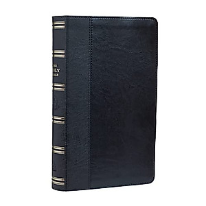 Personalized Bible Custom Text Your Name KJV Giant Print Thumb Index Two-Tone Black Bible King James Version Custom Made Gift for Baptism Christenings Birthdays