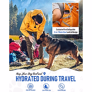 lesotc Dog Water Bottle, Portable Dog Water Dispenser, Leak Proof Dog Travel Water Bottle, Squeeze Pet Water Bottle for Walking On The Go, Dog Hiking Accessories for Outdoor Walking, Hiking, Travel