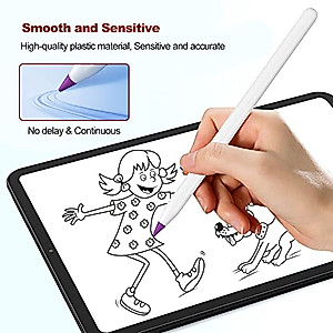 Alikiai 6 Pack Tips for Apple Pencil,Stylus Tips,Pencil Tips for iPad,Replacement Pen Nibs,Replacement Color iPencil Nibs(Red/Yellow/Purple/Pink/Green/White)