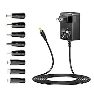 Basicvolt 5V 3A 2A 1A Power Supply DC 5v Power Adapter for TV Box Tablet Speaker GPS Webcam Router Alarm Clock and Replace More DC 5v Power Cord Charger
