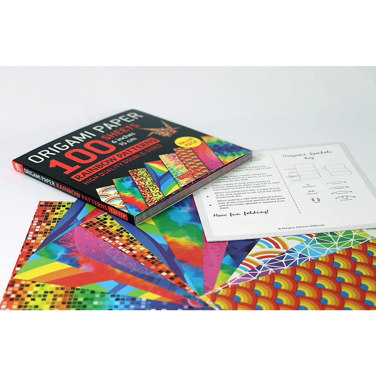 Origami Paper 100 Sheets Rainbow Patterns 6" (15 cm): Tuttle Origami Paper: Double-Sided Origami Sheets Printed with 8 Different Patterns (Instructions for 7 Projects Included)