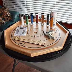 The Premium Gold Standard Kit - Traditional Octagon Crokinole Board Game Kit