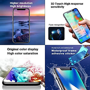 EFAITHFIX for iPhone XR LCD Screen Replacement 6.1 Inch Frame Assembly Display and 3D Touch Screen Digitizer with Repair Tools Kit for A1984/A2105/A2106/A2108 with Waterproof Adhesive Tempered Glass