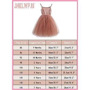 JNKLWPJS Baby Girls Tutu Dress Sleeveless Infant Toddler Princess Party Tulle Sundress Pink 120CM
