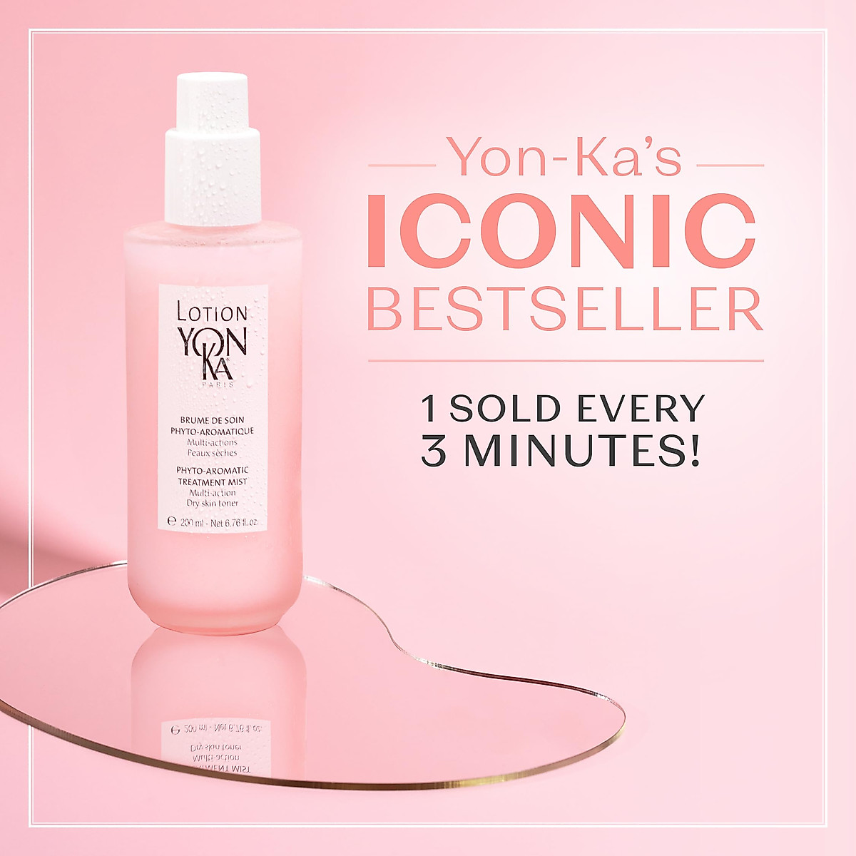 Yonka Lotion PS Hydrating Face Toner (Dry & Sensitive Skin) Daily Face Mist to Refresh and Purify with Quintessence Essential Oils, 6.76 oz