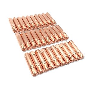 Copper Contact Tips .035'' / .030'' 30-pk Mig Welding Torch 11-30 Accessories for 15AK MIG/MAG Welding Torch MIG Guns (0.030'')