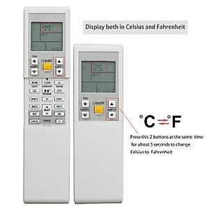 Universal Replacement Remote Control Compatible for Daikin ARC452A21 ARC452A22 ARC452A1 ARC452A2 ARC452A3 2MKS50G2V1B Air Conditioner